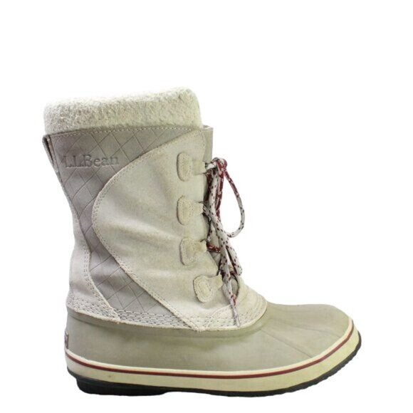 L.L. Bean | Shoes | Ll Bean Gray Suede Lace Up Removable Felt Liner ...